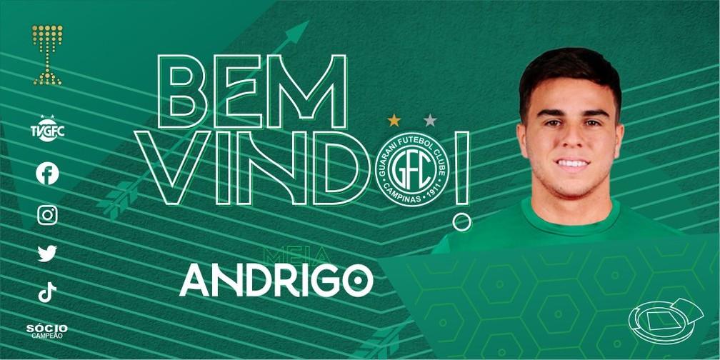 O novo clube de Andrigo