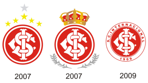A última alteração feita no escudo do Inter